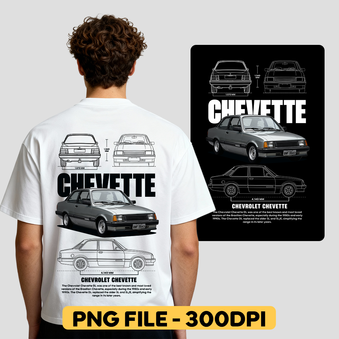 Digital file Chevrolet Chevette t-shirt design - Pardell