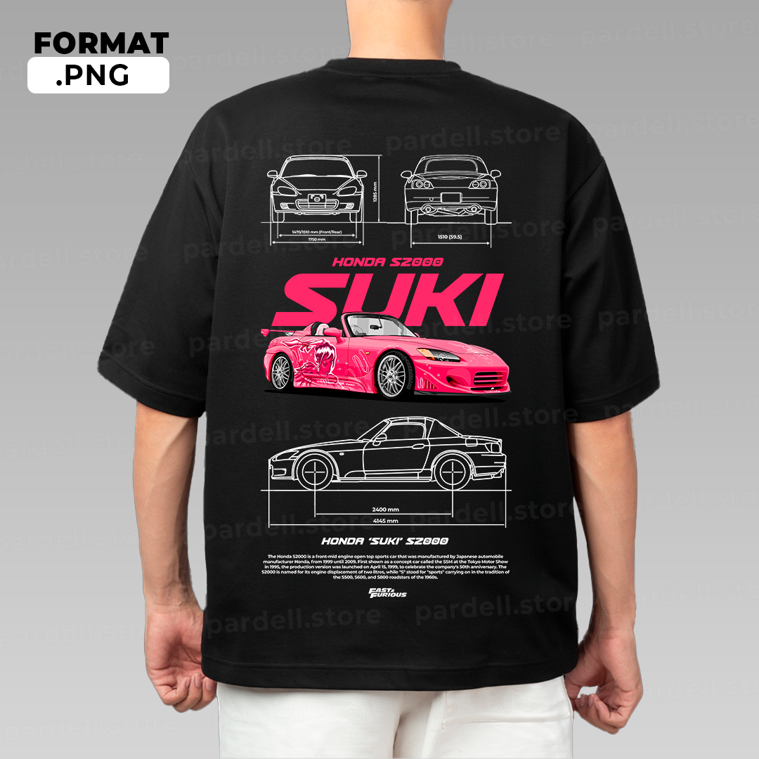 Plantilla Honda Suki S2000 t-shirt design – Pardell