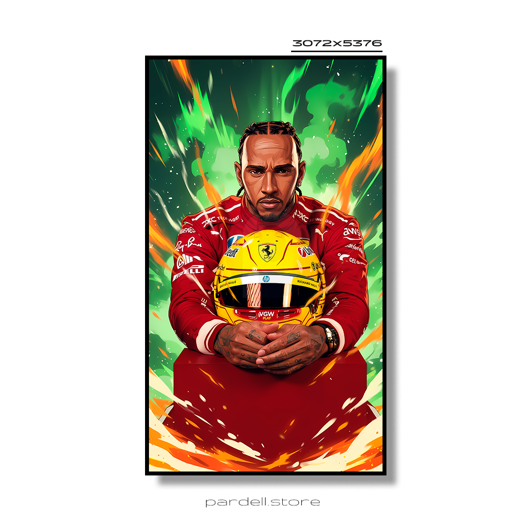 Hamilton driver - poster to print - Pardell