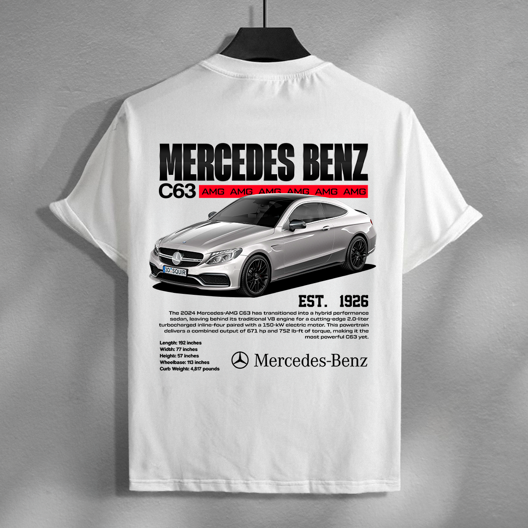 car t-shirt desing - Mercedes Benz C63 – Pardell