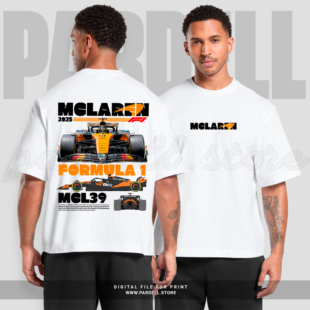 MCLAREN MCL39 2025 - PNG DIGITAL FILE t-shirt design – Pardell