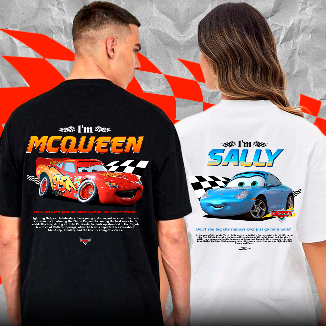 Light*ning Mc*queen & Sally Carrera / t-shirt design – Pardell